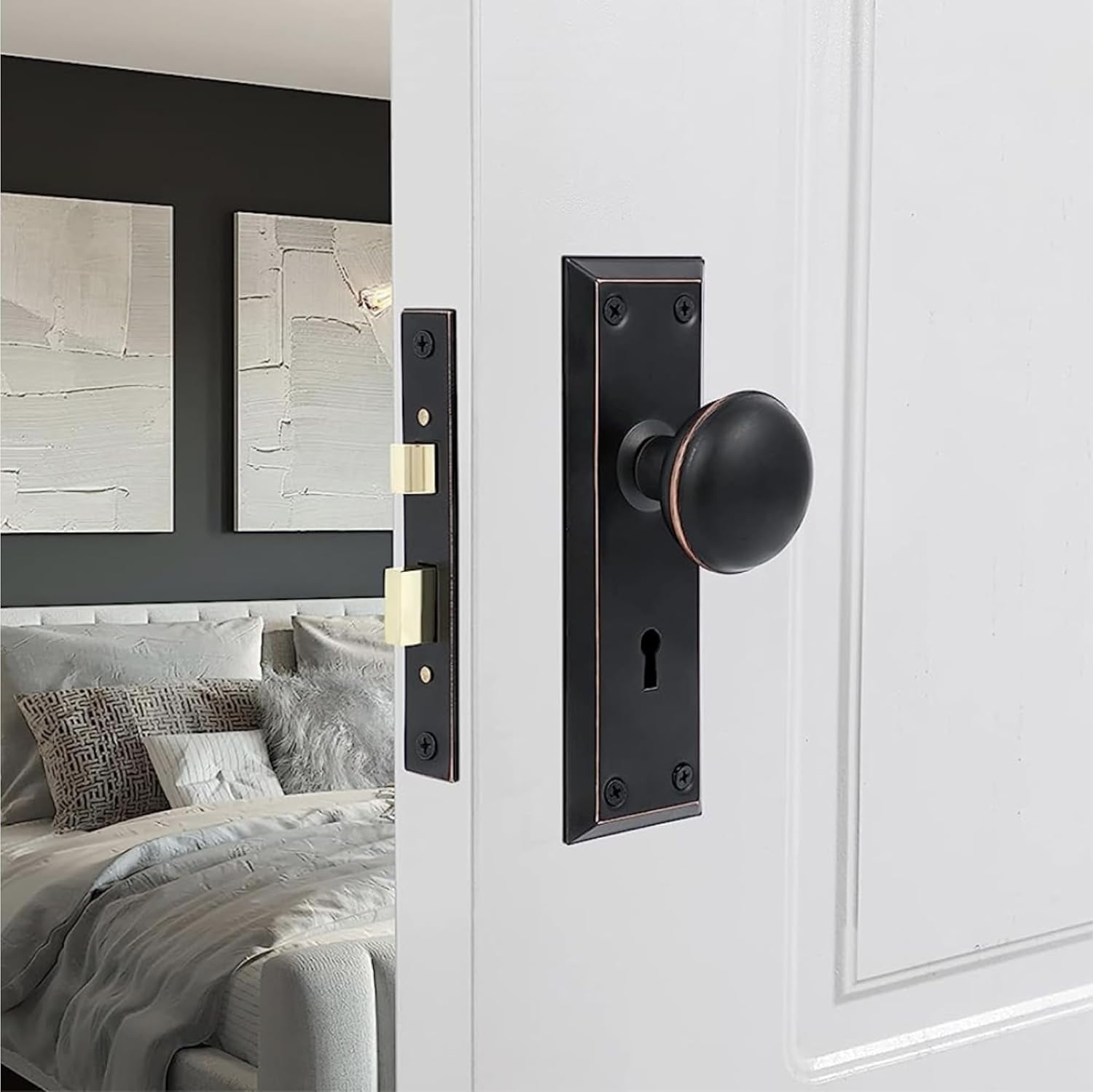 FORTSTRONG Mortise Lock Set - Complete Vintage Door Knob Replacement ...