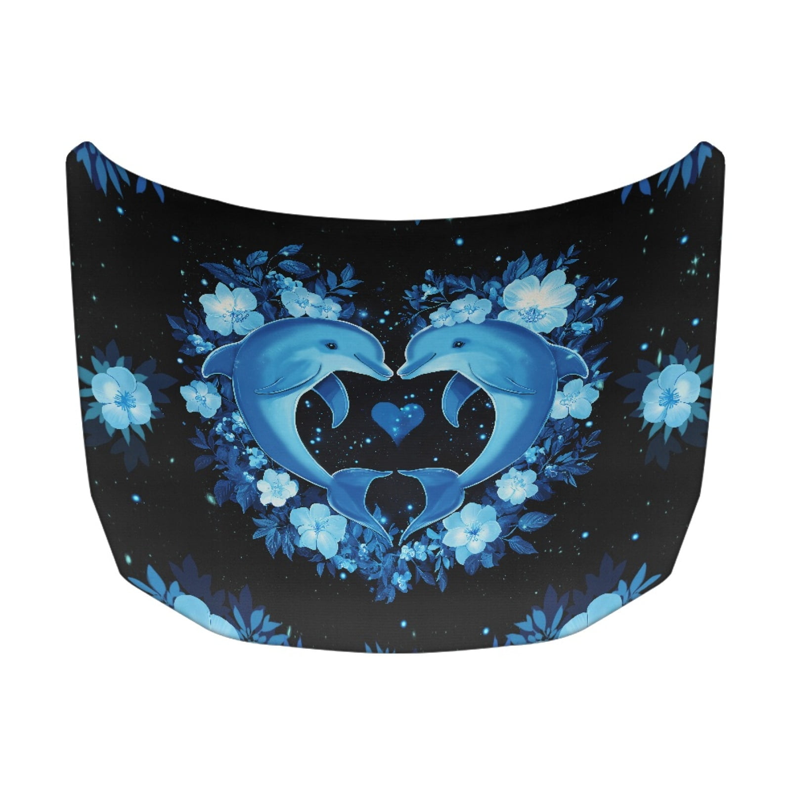 FORUDESIGNS Dolphin Flower Heart Pattern Car Hood Cover, All-Season Car ...