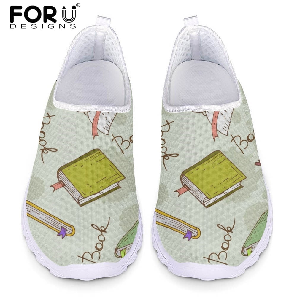 FORUDESIGNS Flat Shoes Women Casual Summer Slip On Sneakers Book ...
