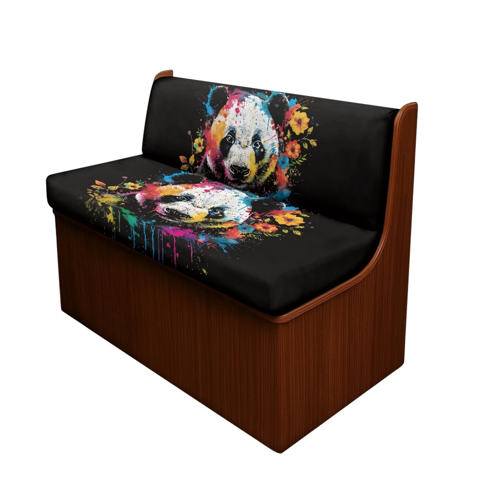 FORUDESIGNS Panda Paint Splatter Pattern 2 PCS RV Dinette Cushion ...