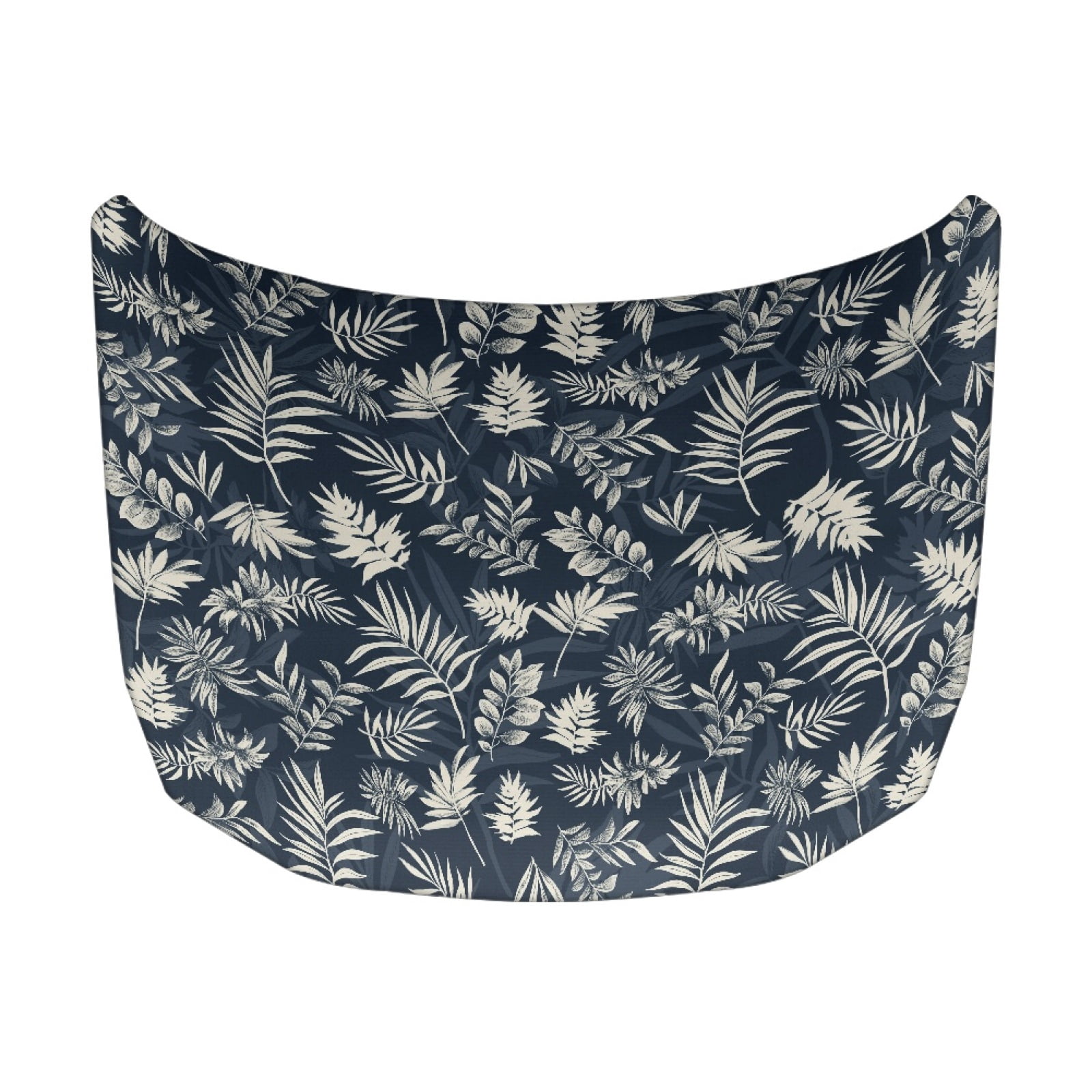 FORUDESIGNS Tropical Palm Leaf Print Car Hood Cover Elastic Fabrics ...