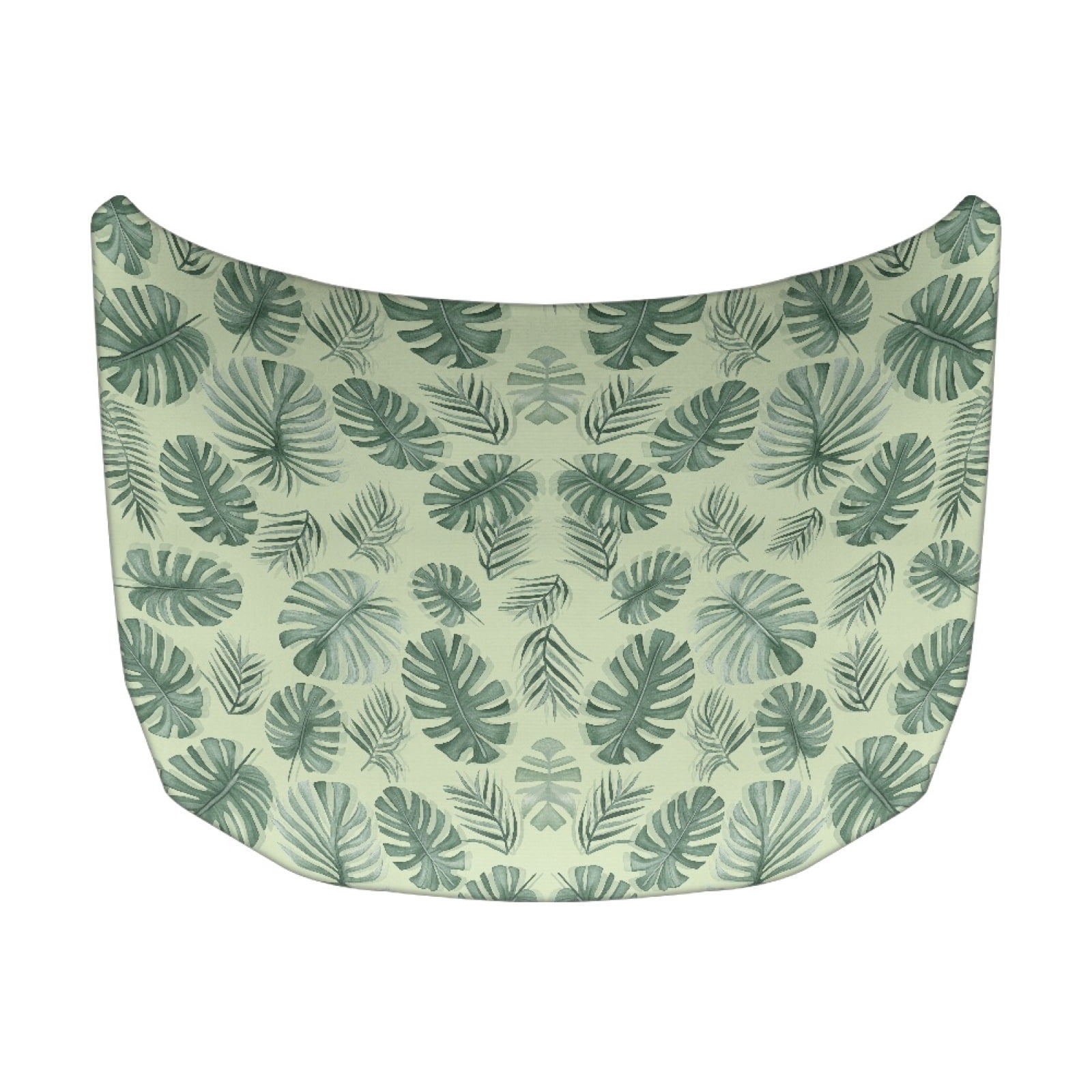FORUDESIGNS Tropical Palm Leaf Print Car Hood Cover Elastic Fabrics ...