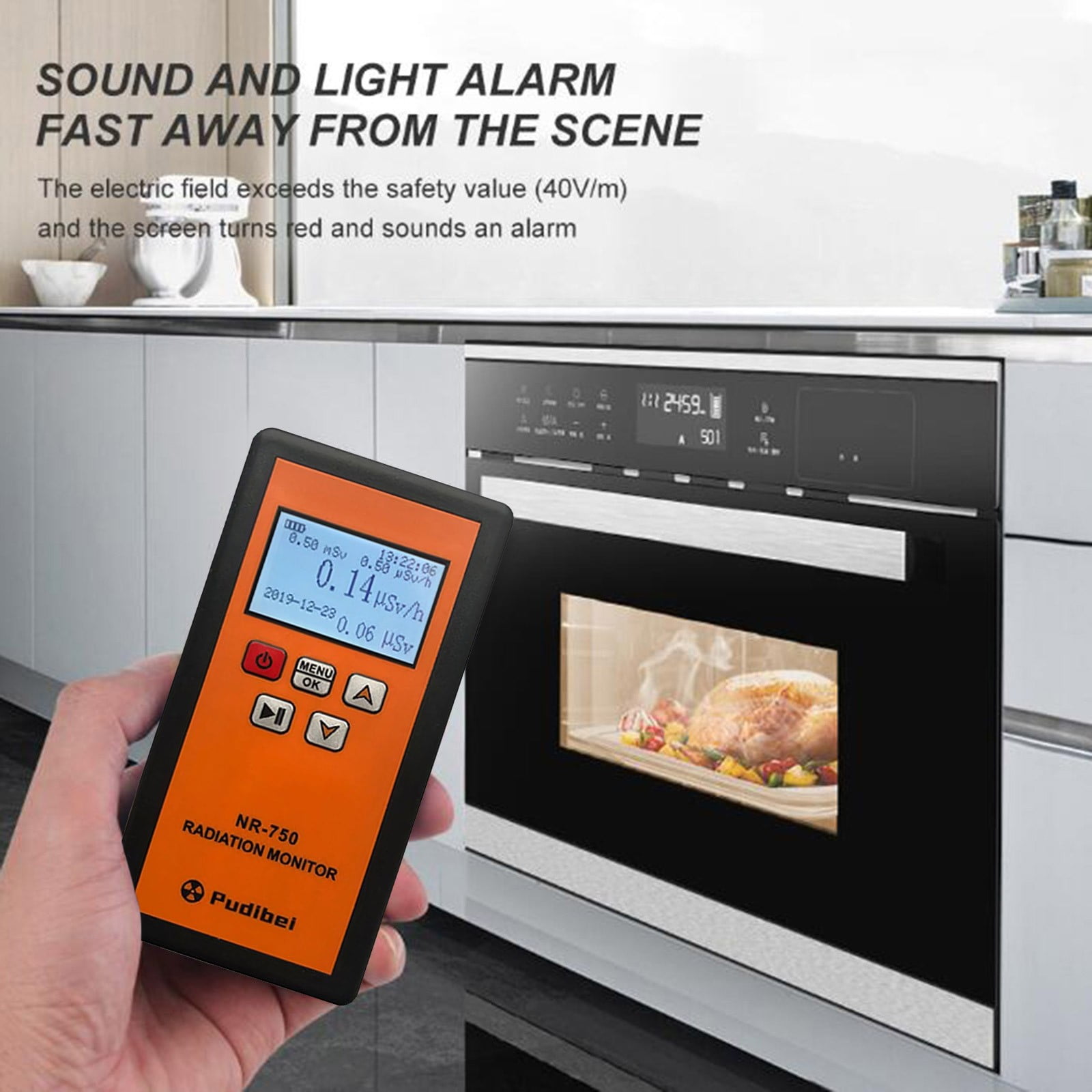 FORYULIK Fence Post Brace Handheld Portable Radiation Lcd Display ...