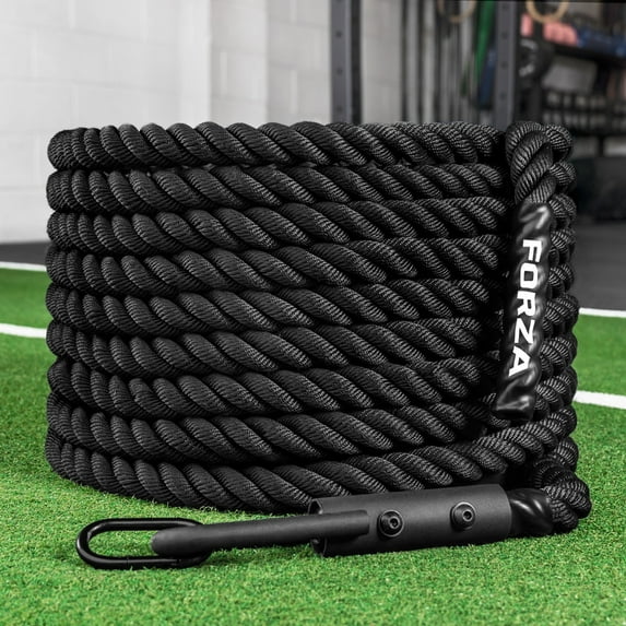 FORZA 49ft Gym Sled Pull Rope – 38 mm Heavy-Duty Polyester Rope with ...