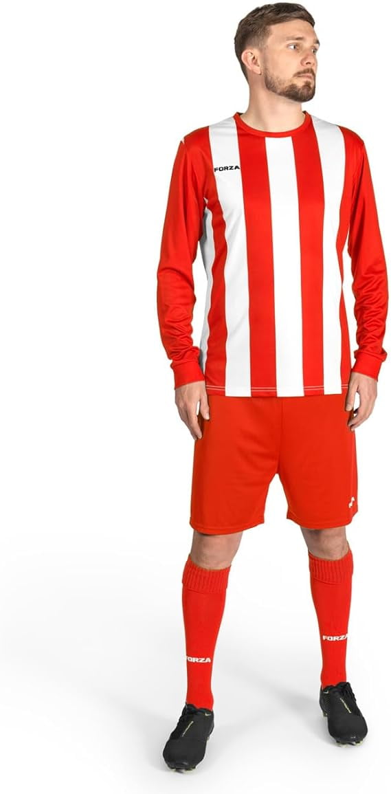 FORZA Men’s Striped Long Sleeve Soccer Kits [XS-XXL] – Football Jersey ...
