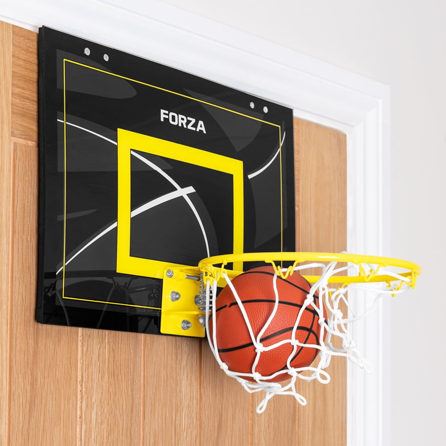 FORZA Mini Over-The-Door Basketball Hoop Set – 18" x 12" Backboard ...