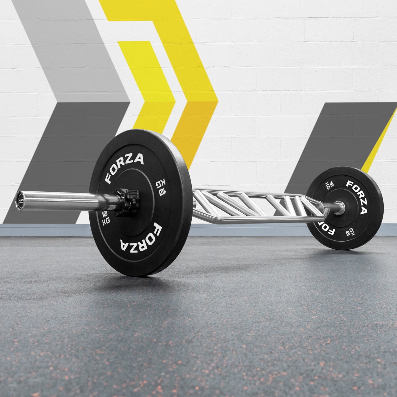 FORZA Olympic Swiss Bar [55lb] | Multi-Grip Barbell for Strength ...