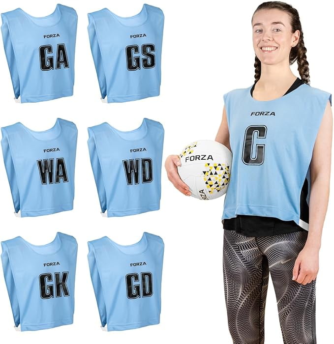 FORZA PRO Netball Bibs - Lightweight, Breathable Training Bibs with ...