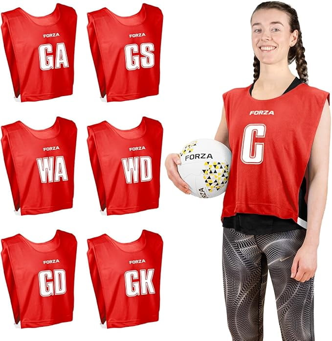 FORZA PRO Netball Bibs - Lightweight, Breathable Training Bibs with ...