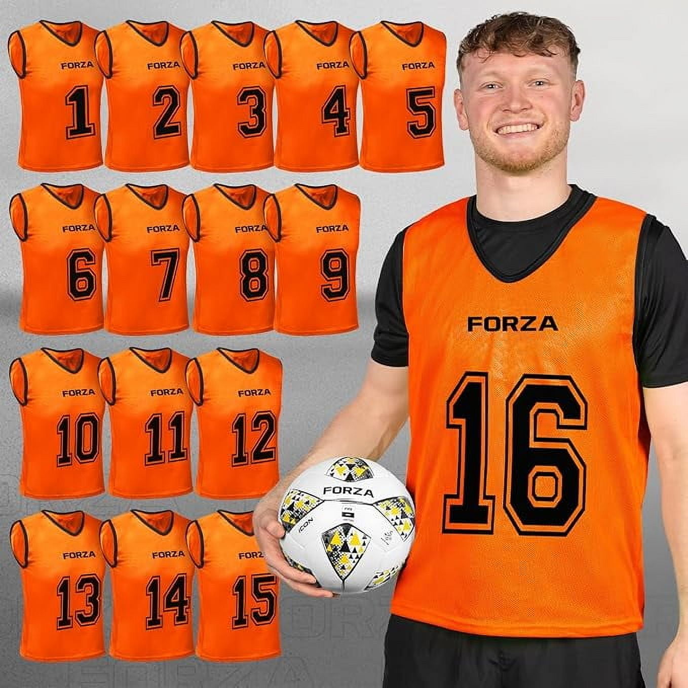 FORZA Premium Numbered Training Bibs | Numbered Team Sports Pinnies ...