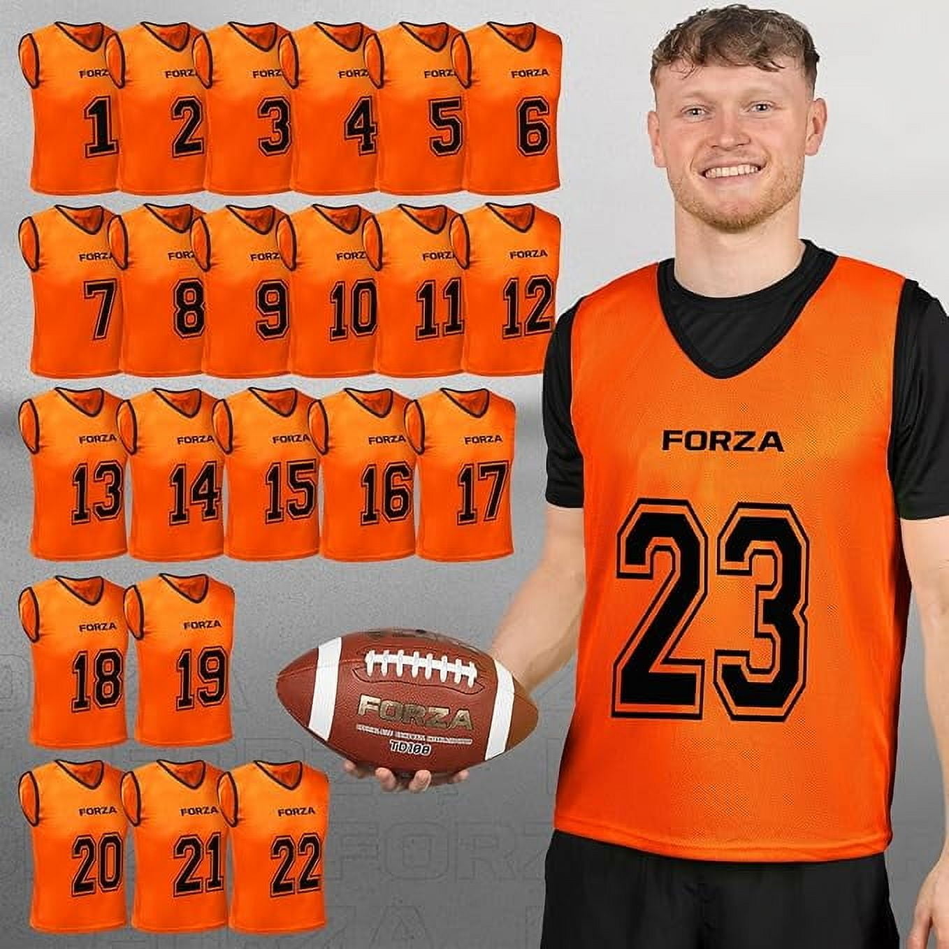 FORZA Premium Numbered Training Bibs | Numbered Team Sports Pinnies ...