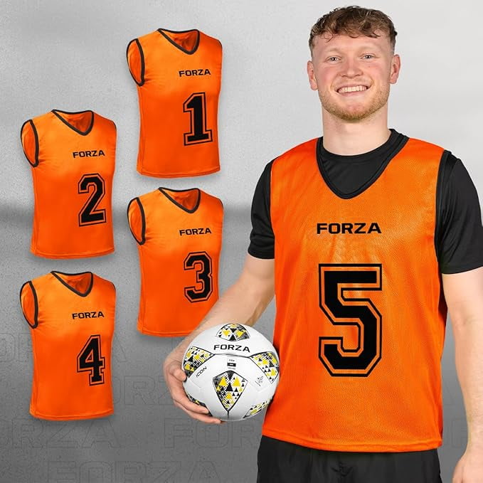 FORZA Premium Numbered Training Bibs | Numbered Team Sports Pinnies ...