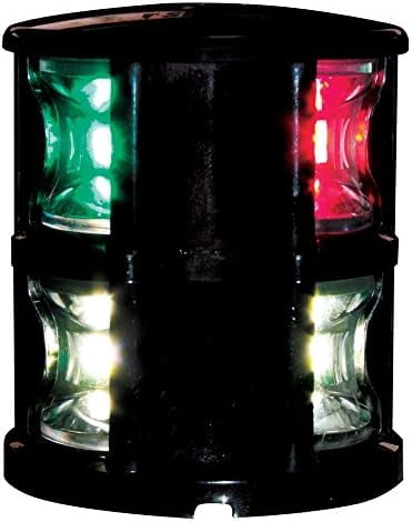FOS LED Tricolor & Anchor Light with Black Housing, 12", for Boats up ...