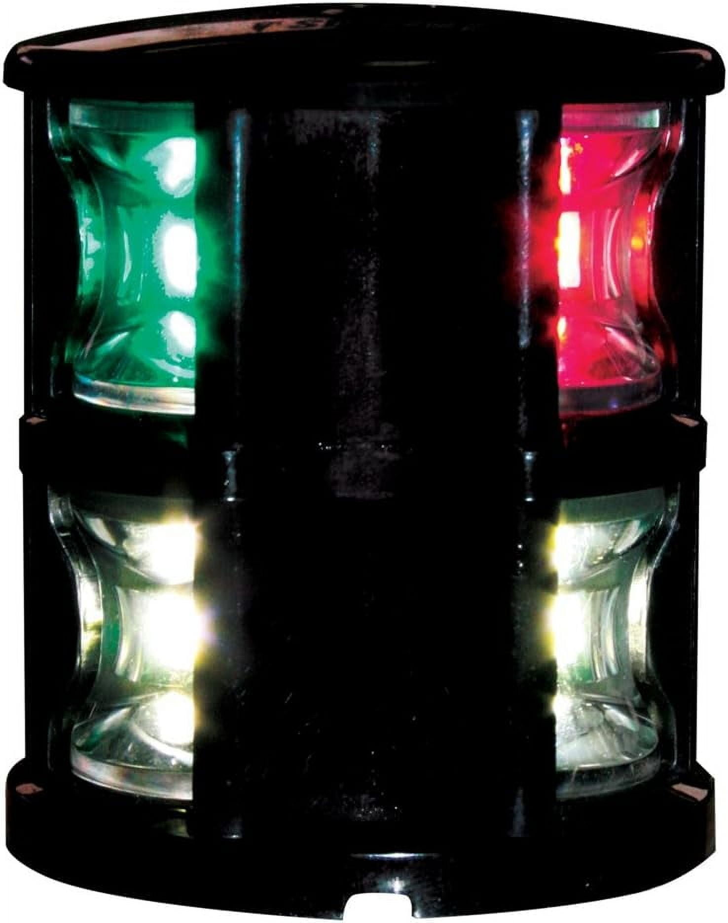 FOS LED Tricolor & Anchor Light with Black Housing, 12", for Boats up ...