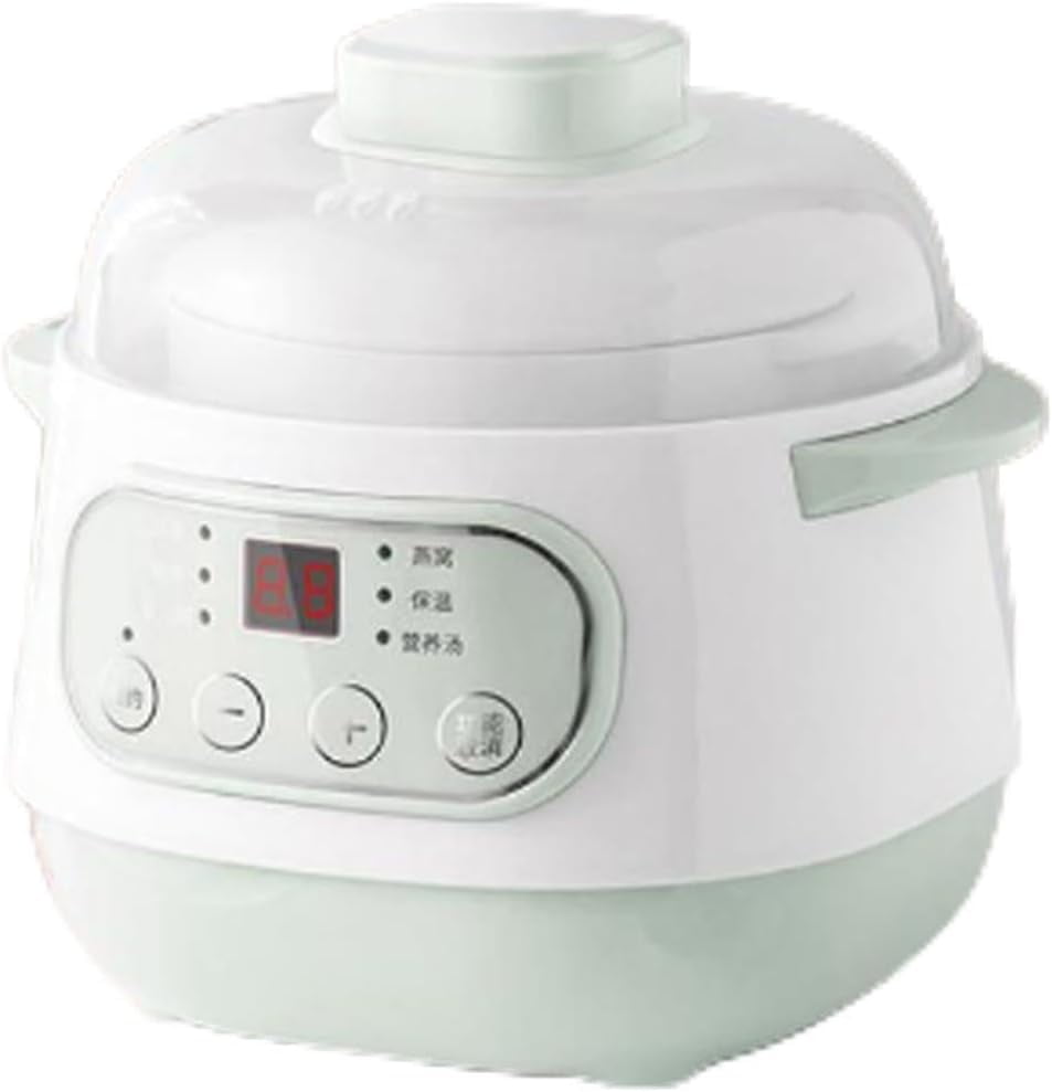 FOSA 200W 1L Slow Cooker with Ceramic Interior Pot, Round Slow Cooker ...