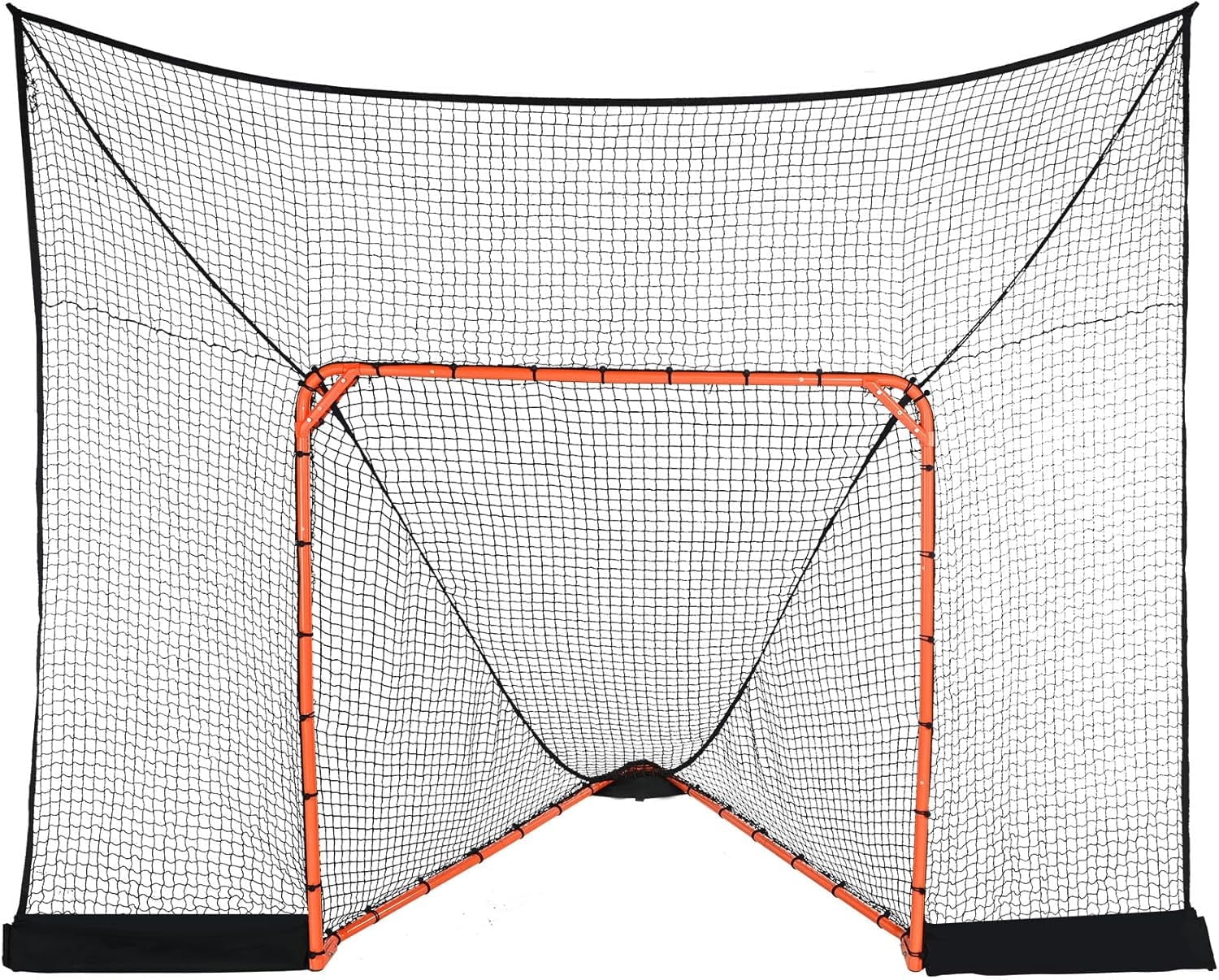 FOSH Hockey Lacrosse Goal Net Backstop with Extended Coverage, 12'x9 ...