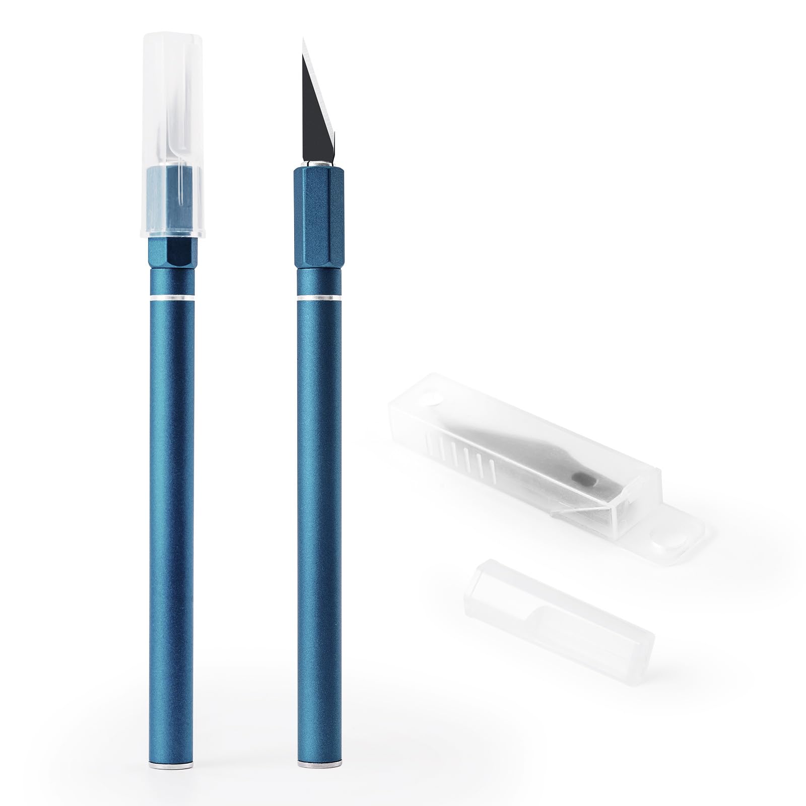 FOSHIO 2 Pack Exacto Knife, Blue Hobby Knife with 10-Piece Exacto ...