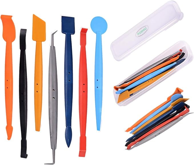FOSHIO Car Vinyl Wrap Tool Kit 7 in 1 Flexible Magnetic Micro Stick ...