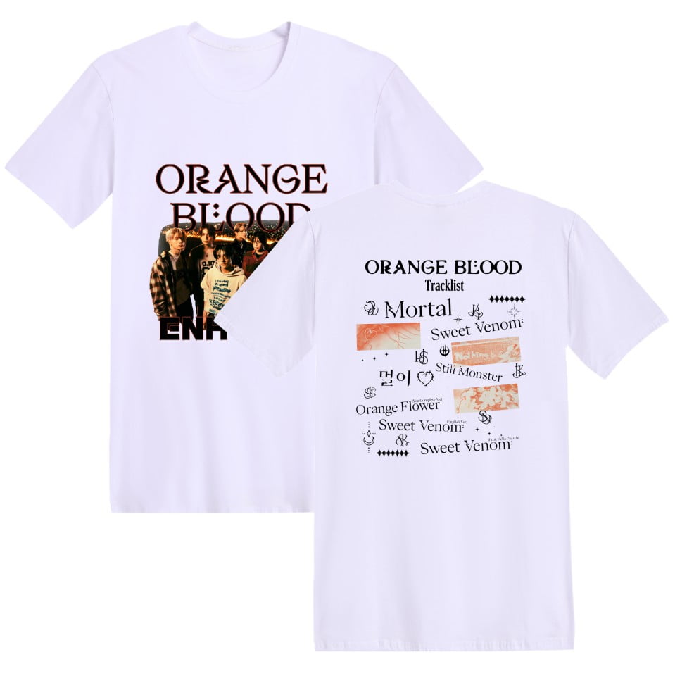 FOSSKOS Enh-ypen Male idol Group Graphic T-Shirts Comfort Short-Sleeve ...