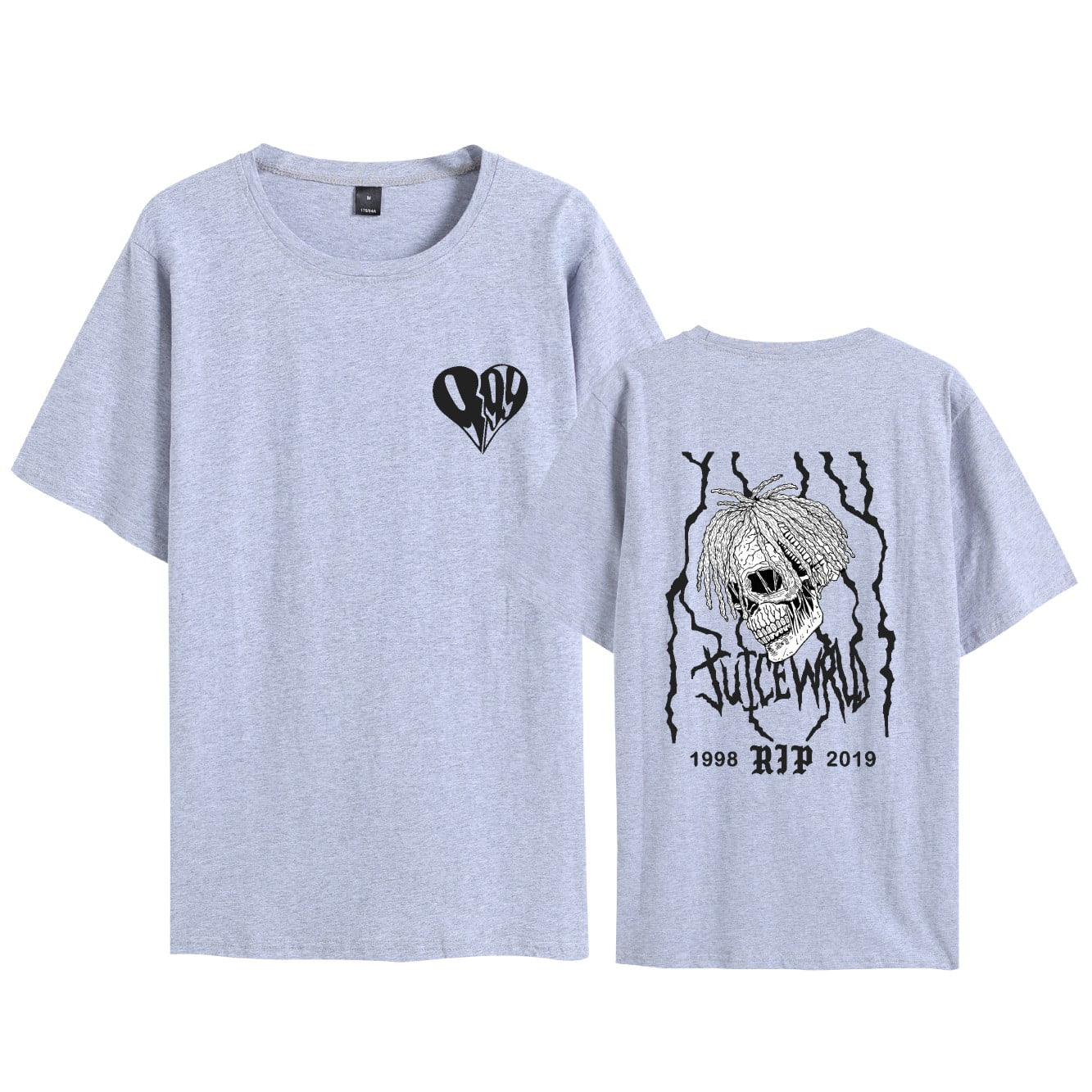 FOSSKOS Rapper JUICE Print WRLD Graphic T-Shirt Men's Hip Hop Men's and ...