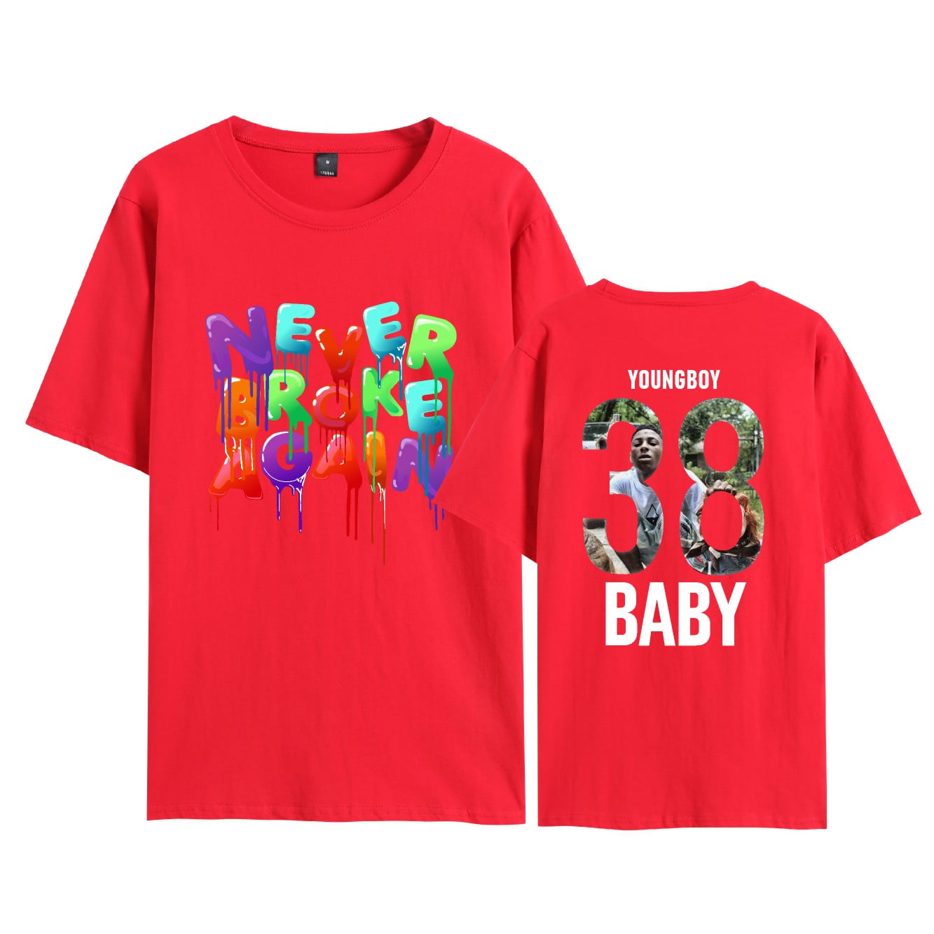 FOSSKOS Youngboy Never Broke Again Merch T-shirt Short Sleeve Women Men Shirts Pullover Novelty ...