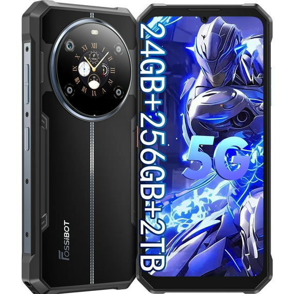 FOSSIBOT F109 Android 14 Rugged Phone Unlocked, 24GB+256GB/2TB Android ...