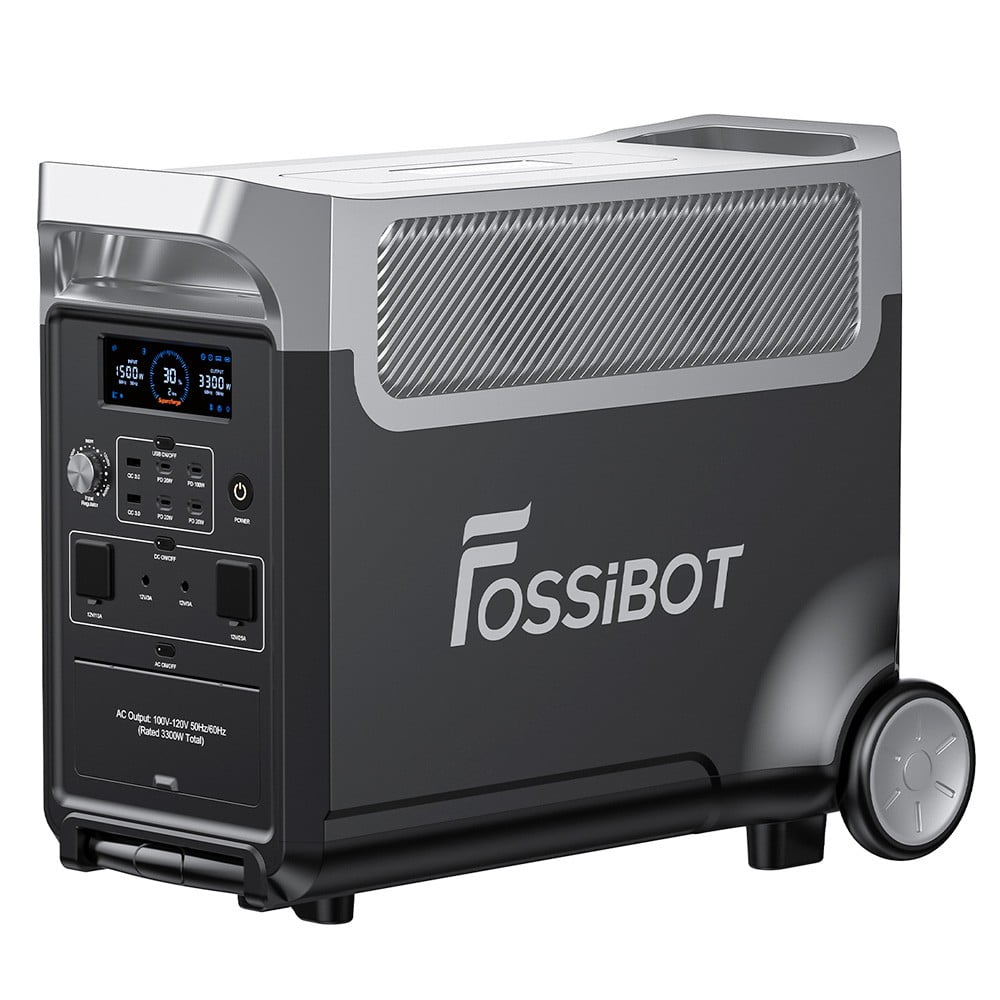 FOSSiBOT F3600 Portable Power Station, 3840Wh LiFePO4 Solar Generator, 3300W AC Output, 2000W ...