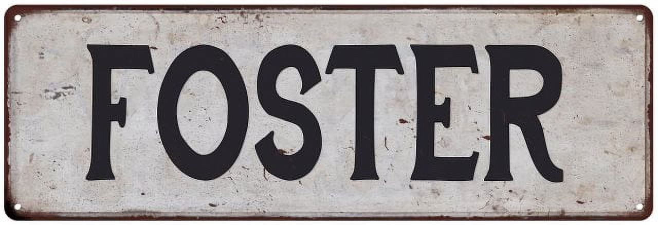 FOSTER Vintage Look Rustic Chic Metal Sign 8x24 108240036390 - Walmart.com