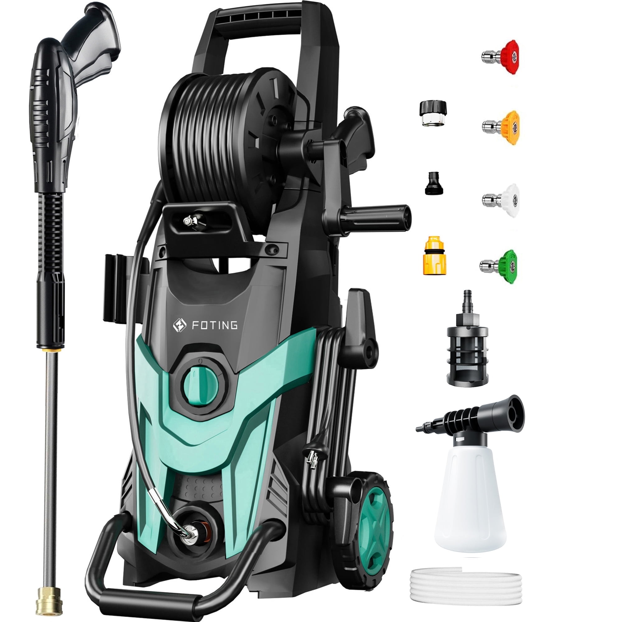 FOTING Electric Pressure Washer with Inlet Hose & Filter, 4500 PSI 3.2 ...