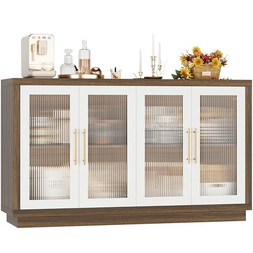 FOTOSOK Buffet Cabinet with Storage, 55.1" Large Sideboard Buffet ...