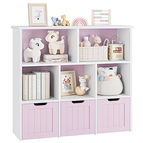 FOTOSOK Toy Storage Organizer with 3 Movable Drawers, Floor Storage ...