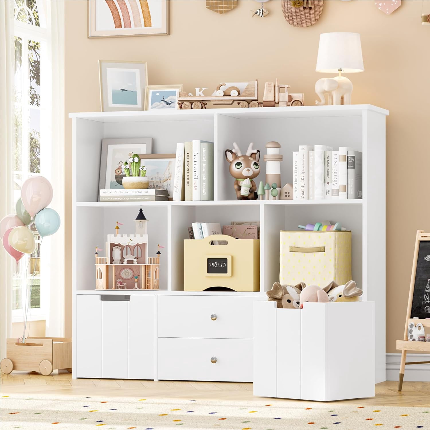 FOTOSOK Toy Storage Organizer with 4 Drawers, Toy Organizers and ...