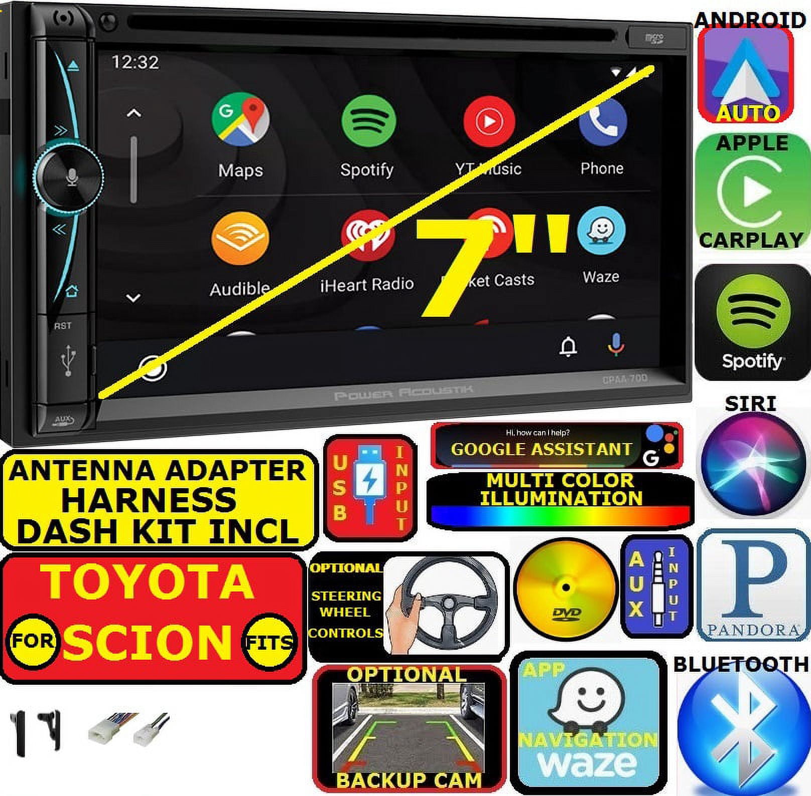 FOTS TOYOTA SCION NAVIGATION BLUETOOTH APPLE CARPLAY ANDROID AUTO CAR ...