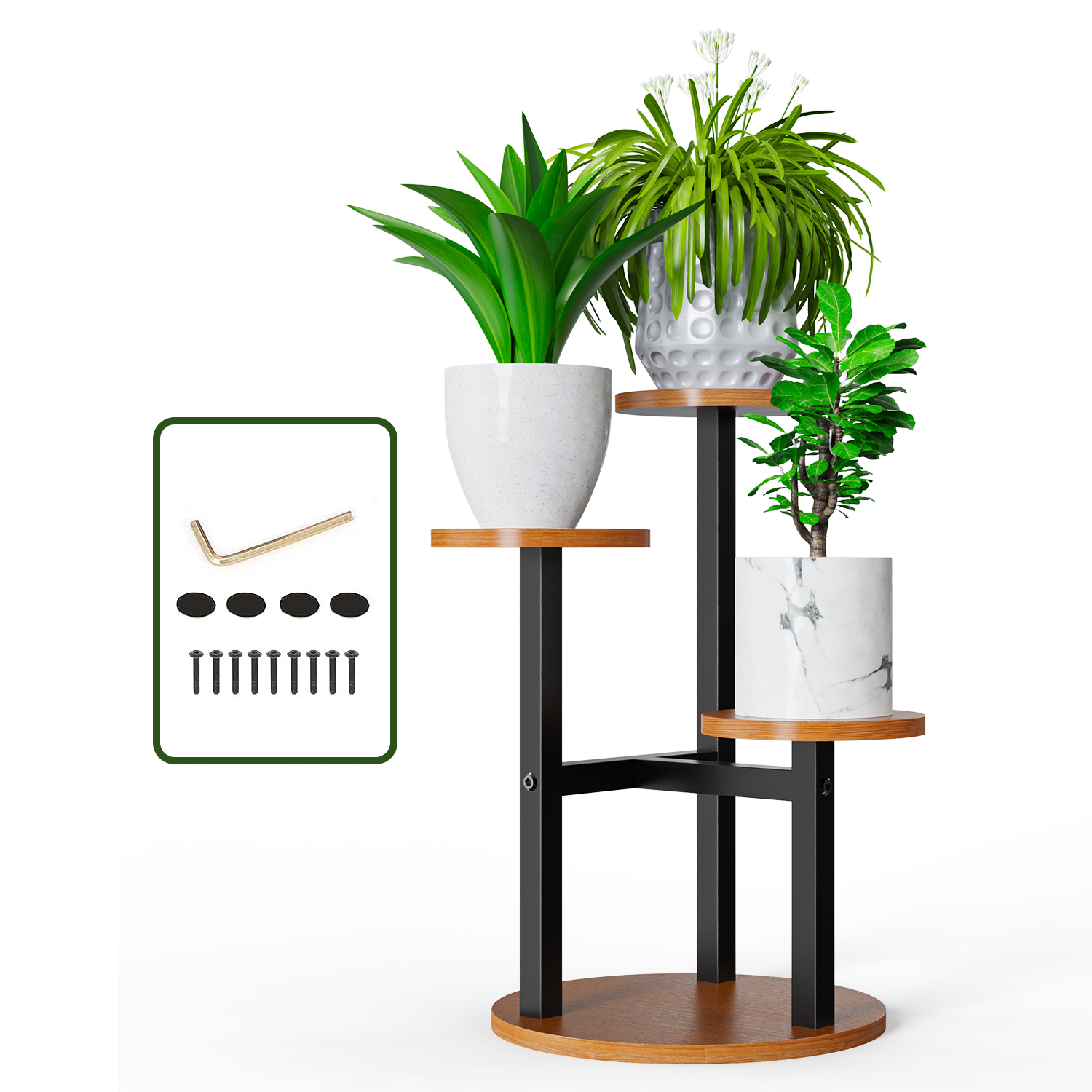 SOFE Column Pedestal Stand for Decoration Display, Distressed White ...