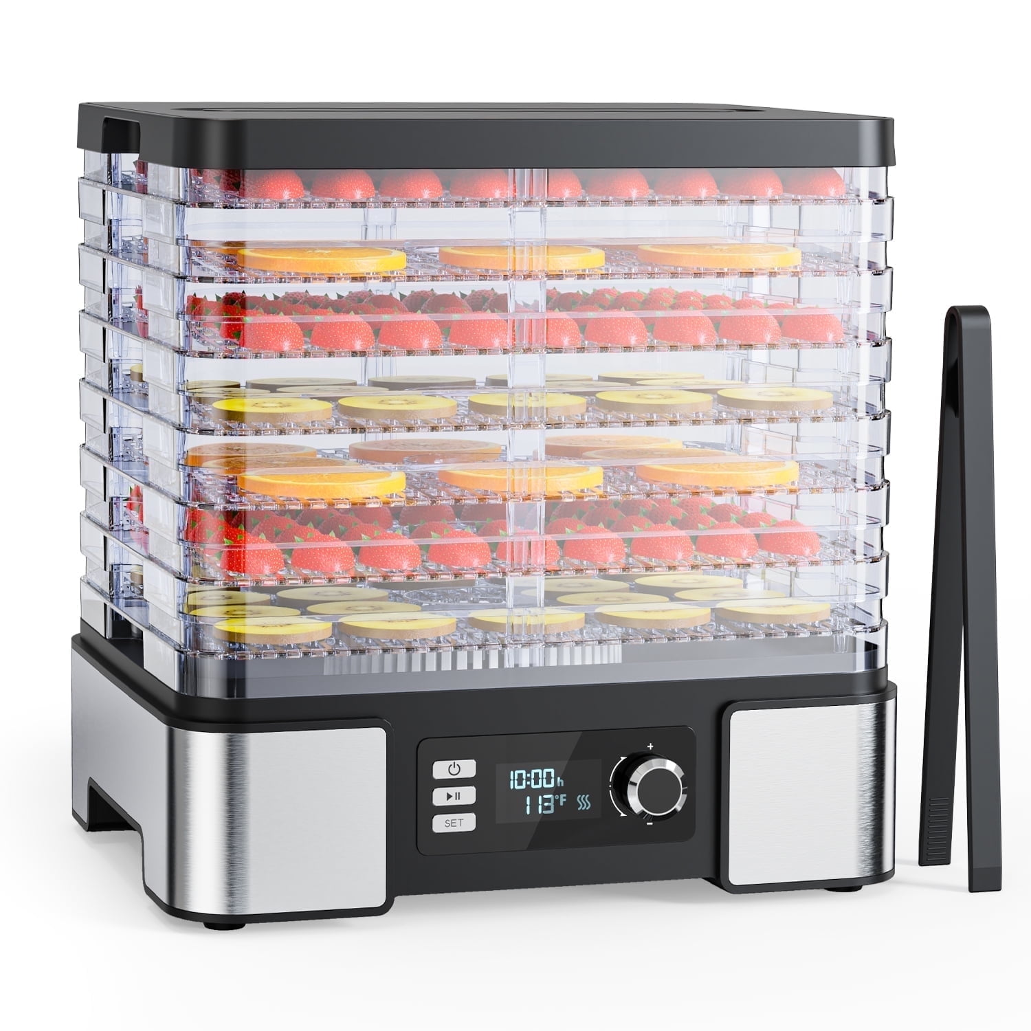 FOUKUS 8-Tray 400W Food Dehydrator: Electric Dryer for Jerky, Fruits ...