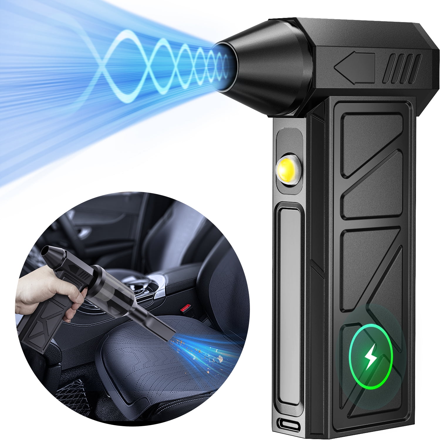 FOUKUS Electric Compressed Air Duster: 2-in-1 Blower and Vacuum ...