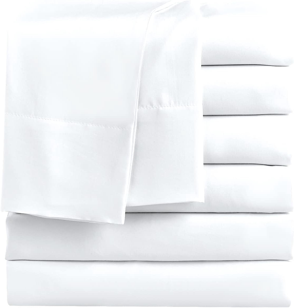 FOUKUS Twin Flat Sheets 6-Pack – Soft Brushed Microfiber – Bulk Flat ...