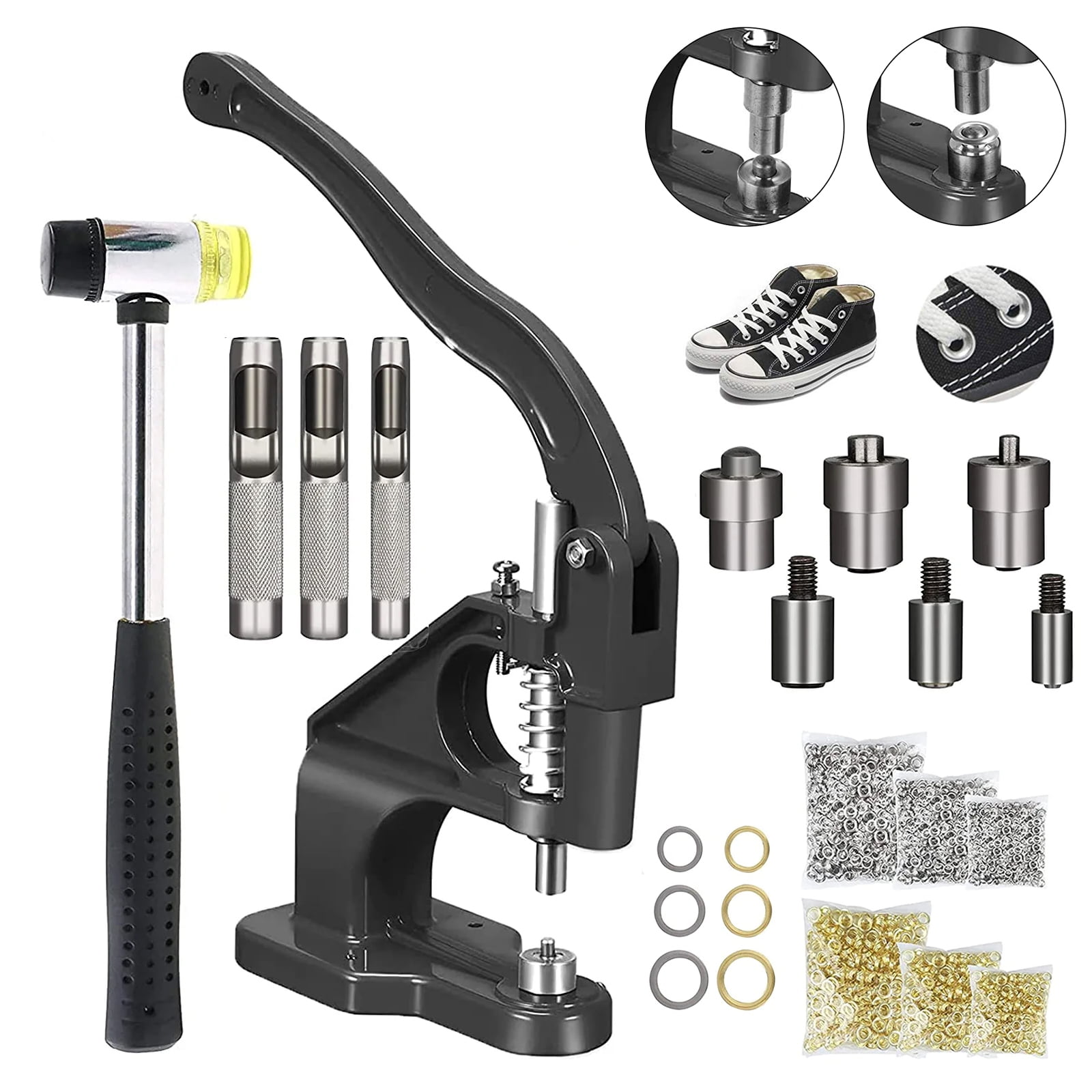 FOUNDLDF 1 Set Hand Press Grommet Machine Grommets Eyelet Machine Hole ...