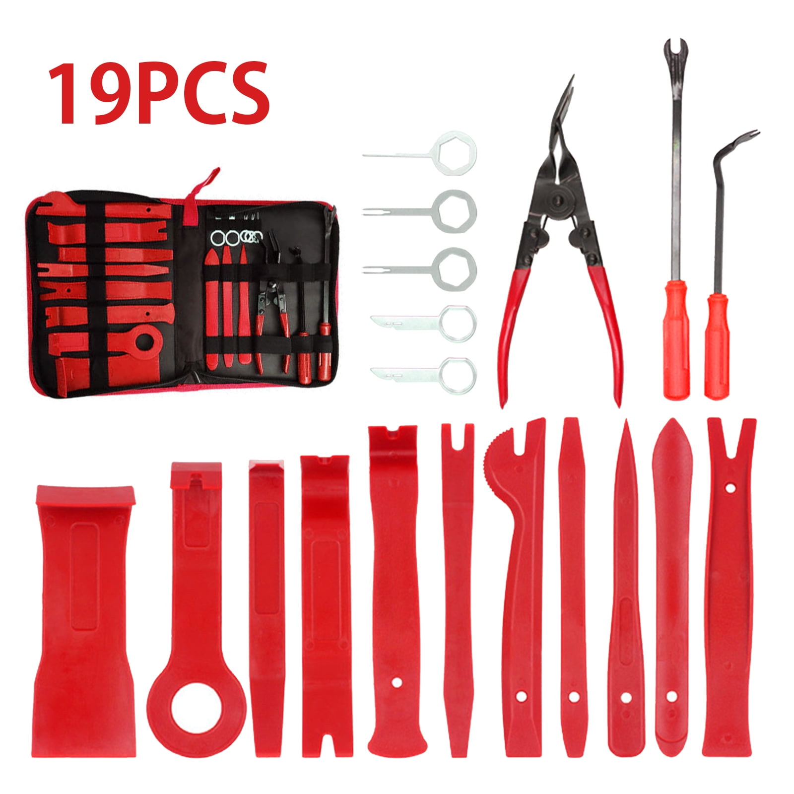 FOUNDLDF 19 Pieces Car Interior Removal Tool Set ,Professional Grade Multifunctional Removal ...