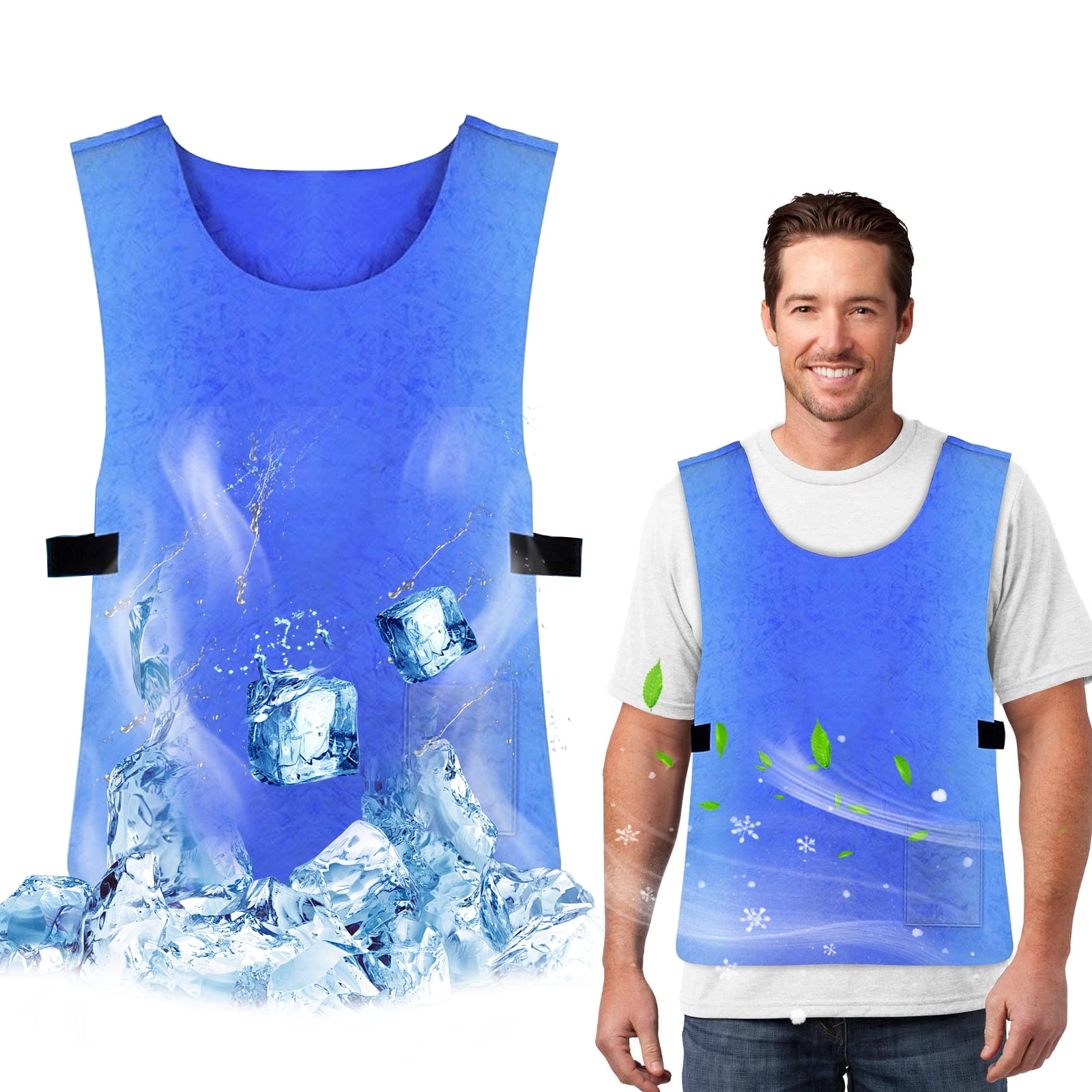 "FOUNDLDF Cooling Ice Vest, Evaporative Cooling Relief, PVA Fabric ...