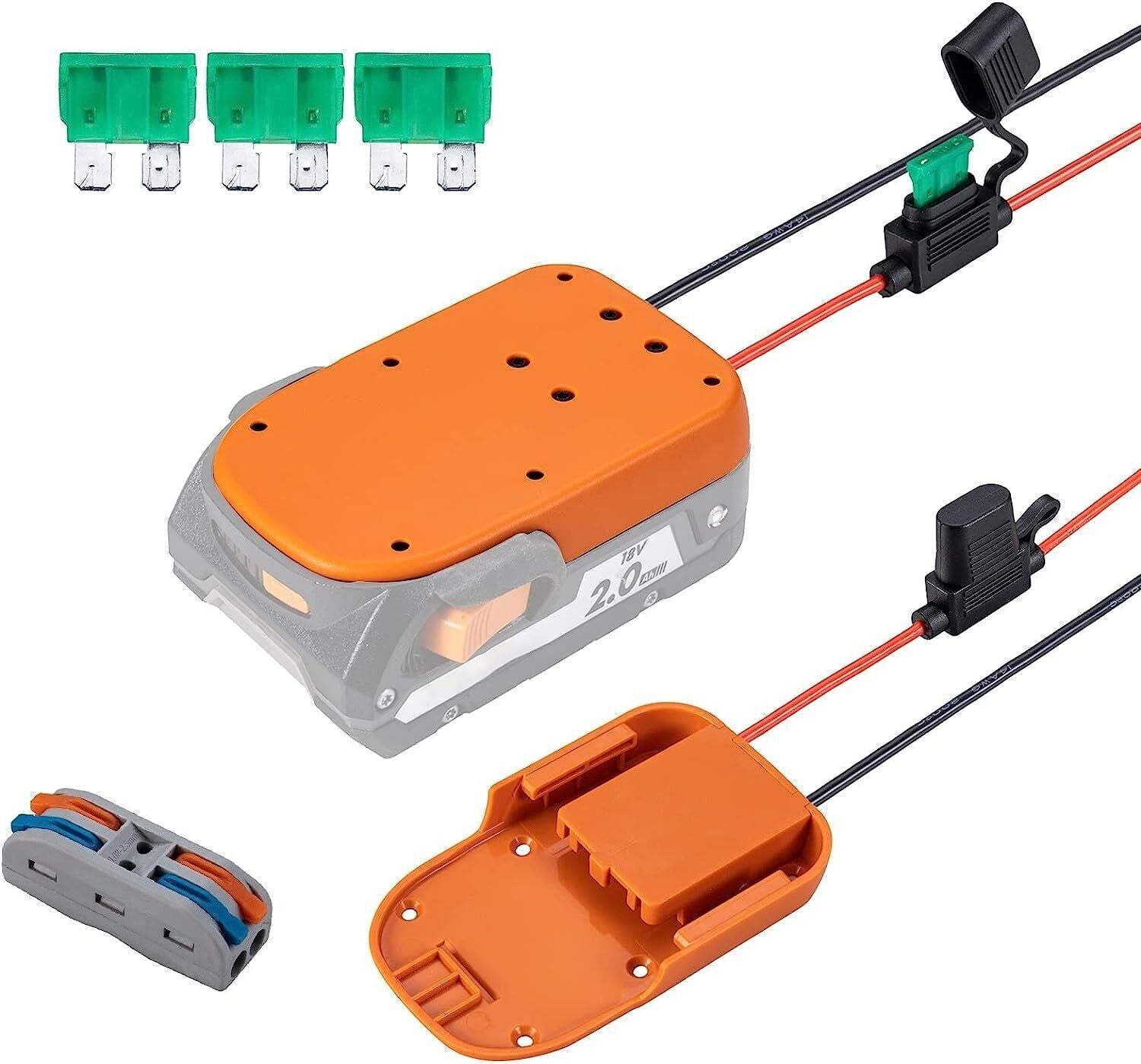 FOUNDLDF Power Wheel Adapter Compatible for Ridgid 18V Battery Adapter ...