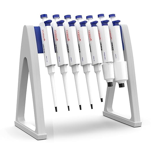 FOUR E'S SCIENTIFIC Laboratory Pipette Stand, Plastic Linear Pipettor ...