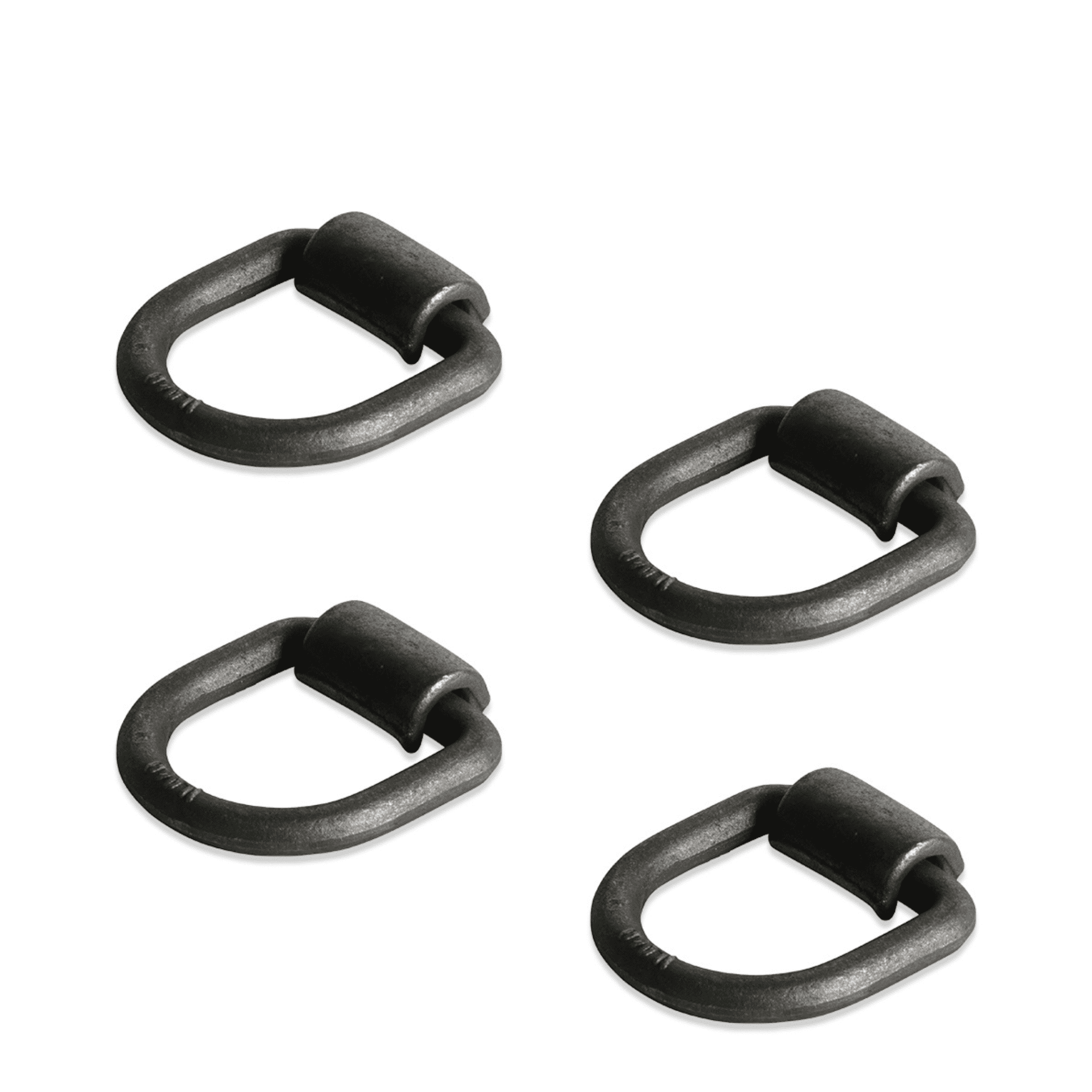 "FOUR Weld-On D Ring Tie Down Anchors | 1/2"" Forged Steel D Rings with ...