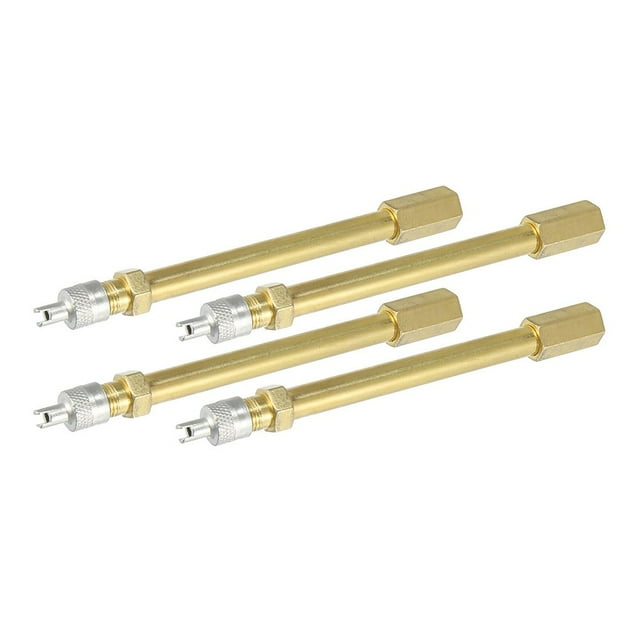 FOUR Wheel Tire Valve Extender Stem Extension Inflation Stright Pole ...