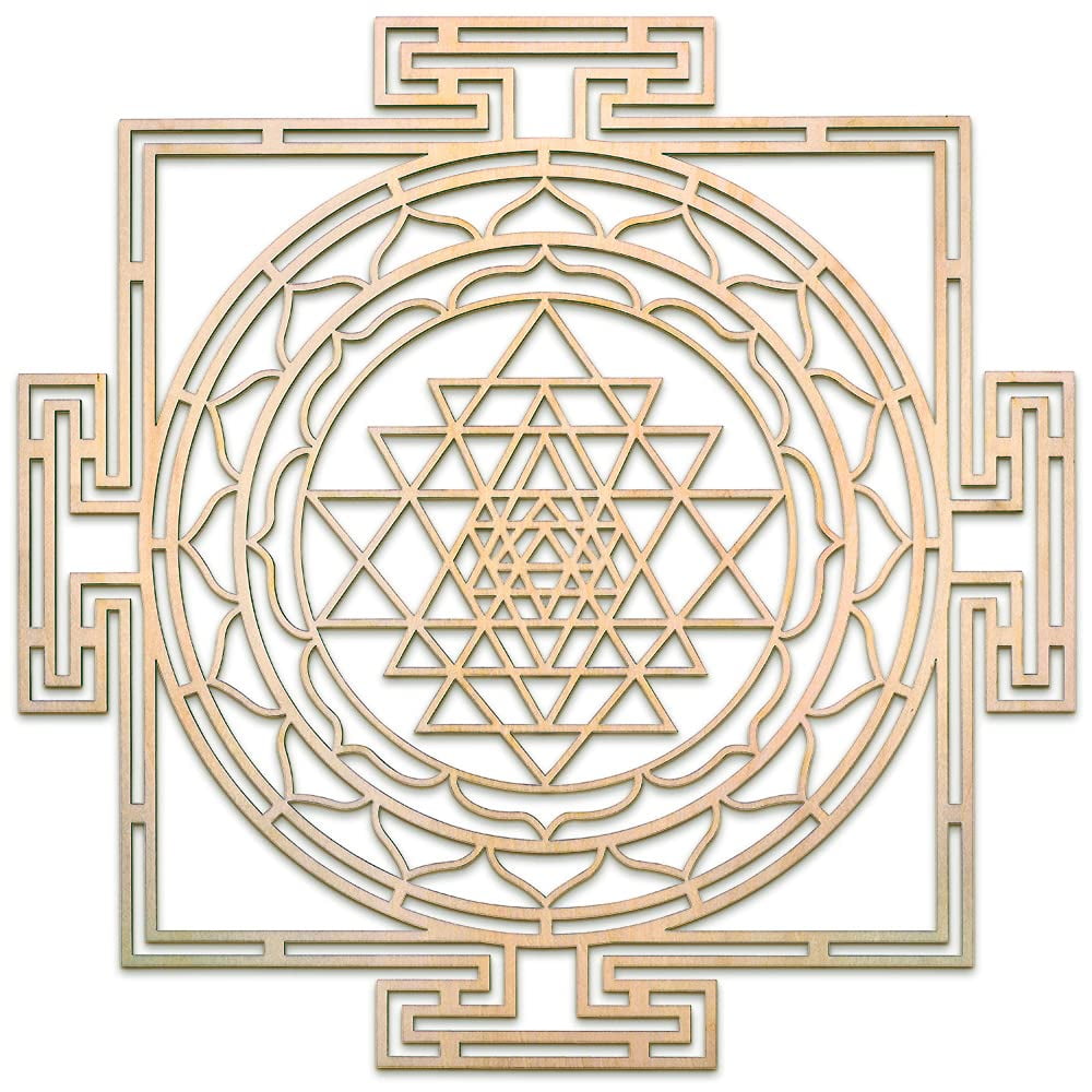 FOURTH LEVEL 12" Sri Yantra Maze, Sacred Geometry Wood Wall Art ...