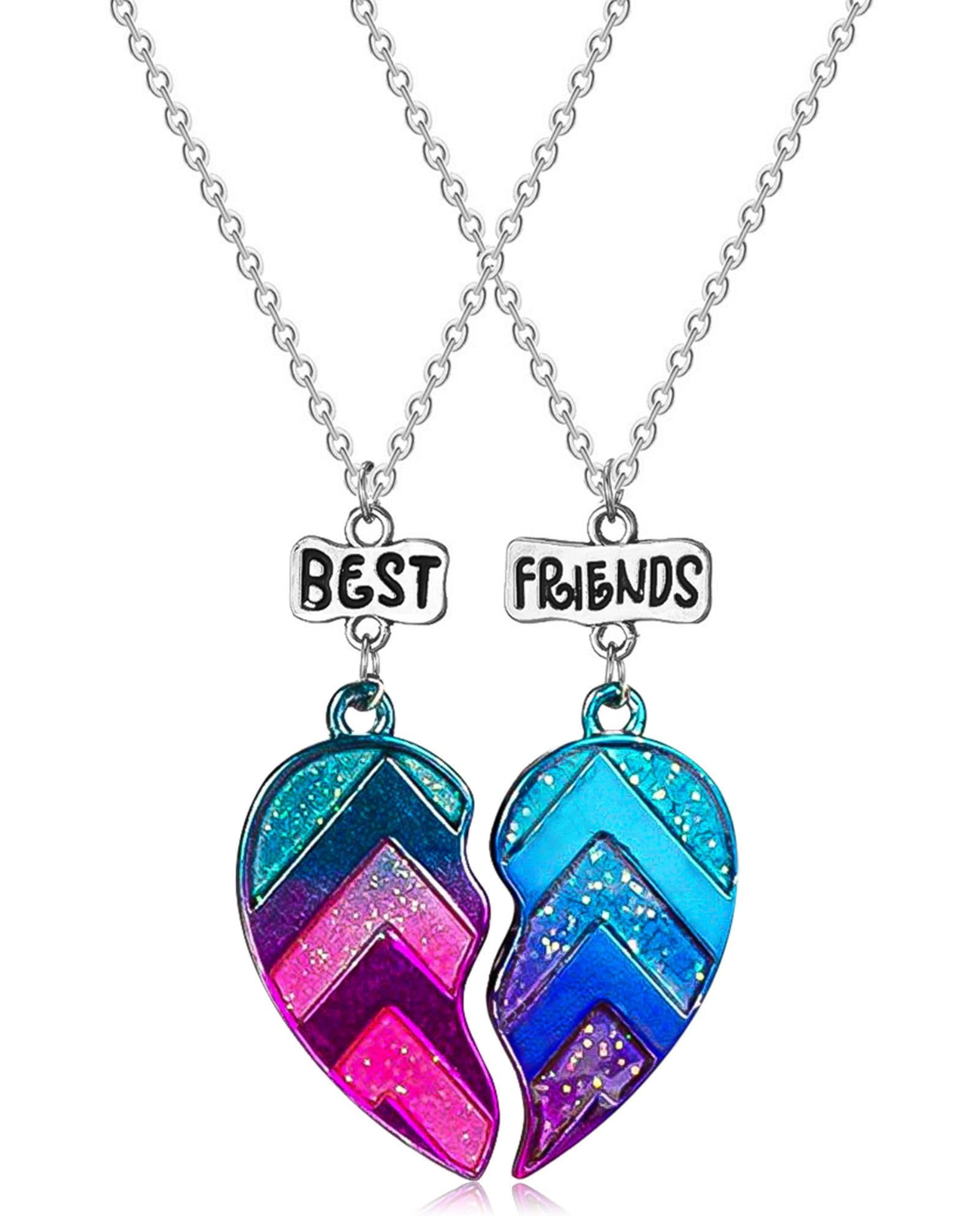 FOURTHLINE BFF Necklaces for 2 Split Heart Weirdo 1 Weirdo 2 Best ...