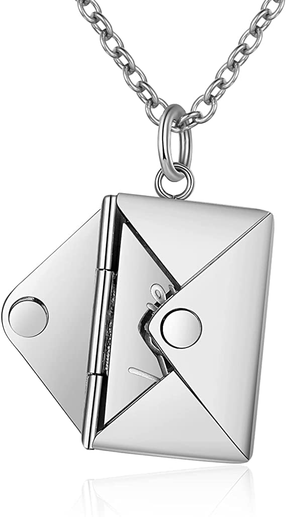 FOURTHLINE Custom Envelope Necklace for Women Envelope Necklace with ...