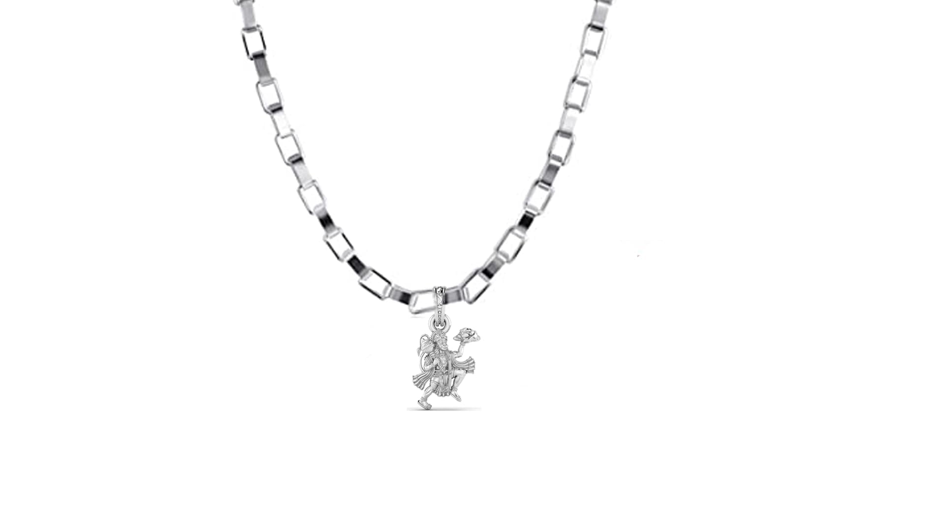 FOURTHLINE God Hanuman Chain Pendant (Pendant with Box Chain- 22 inches ...