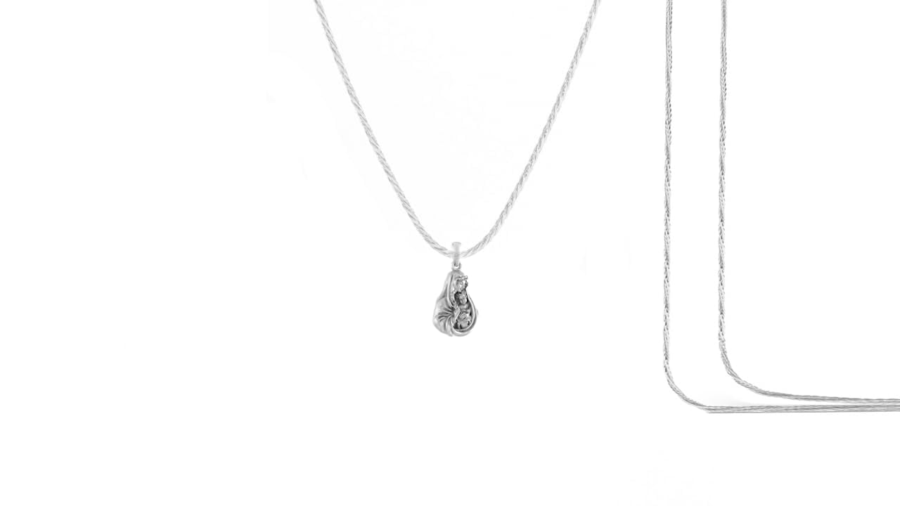 FOURTHLINE God Mother Mary chain Pendant (Pendant with Rope Chain - 22 ...