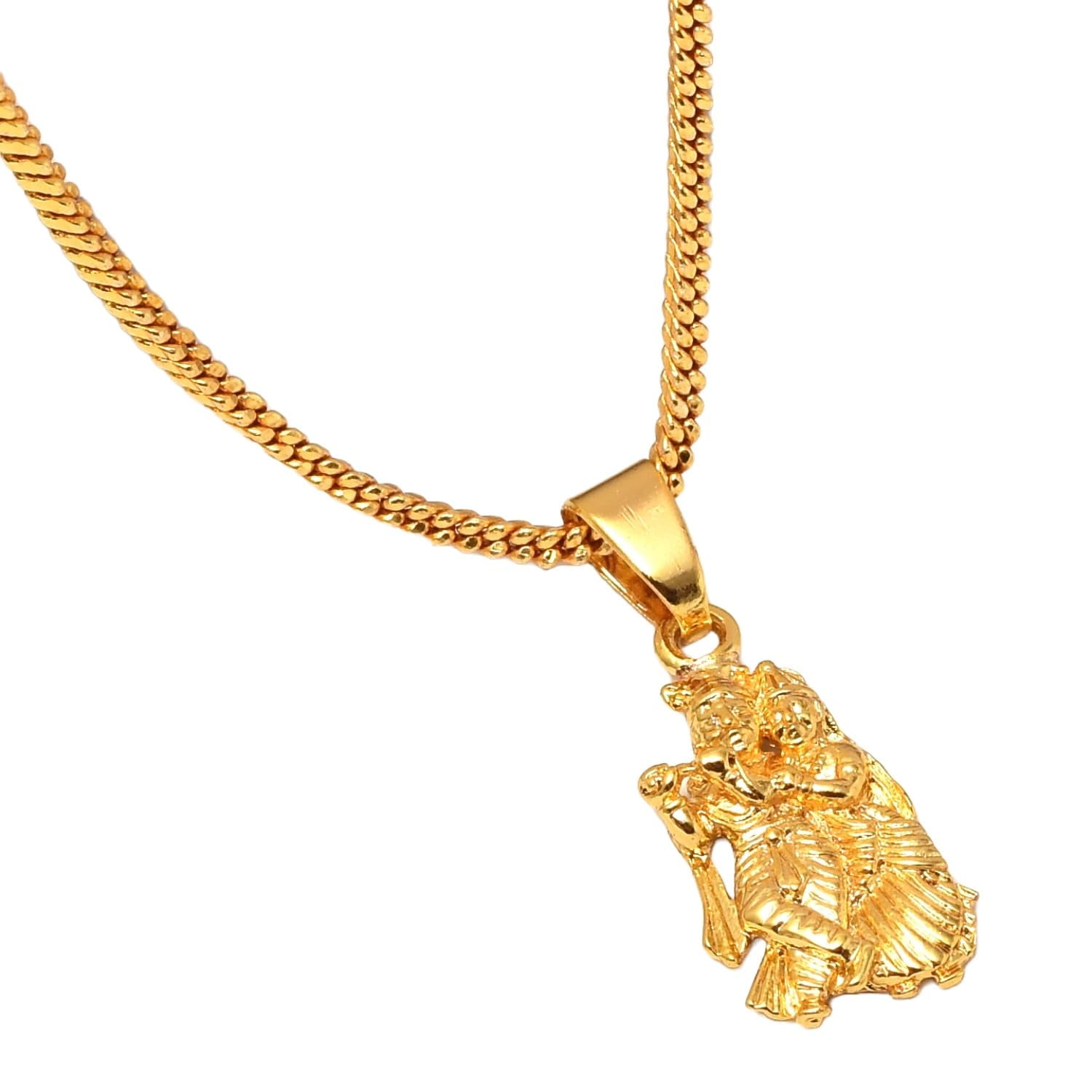FOURTHLINE Locket Gold Plated GANESH JI, HANUMAN JI, LORD SHIVA OM ॐ ...